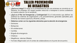 TALLER PREVENCIÓN DE DESASTRES .pptx