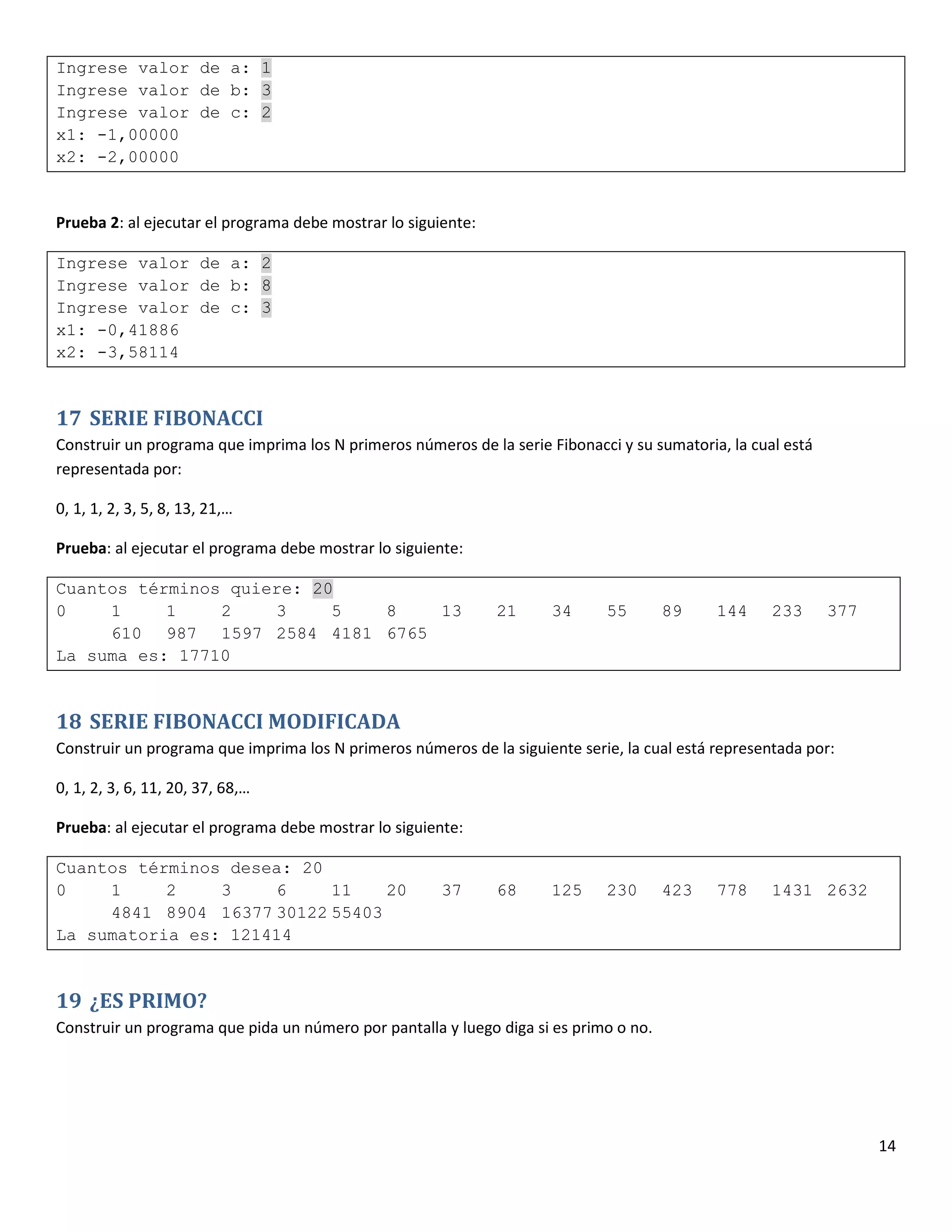 Ejercicios De Programación Enunciados En Programacion Netbeans Pdf 