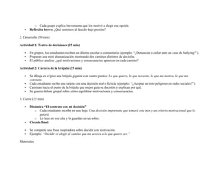 Taller Psicopedagógico para la Toma de Decisiones Conscientes y ...