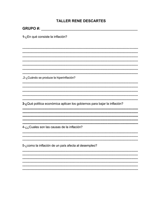 Taller rene descartes | DOCX