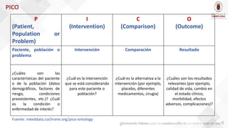 Taller revisiones sistemáticas COCHRANE-PICO | PPTX