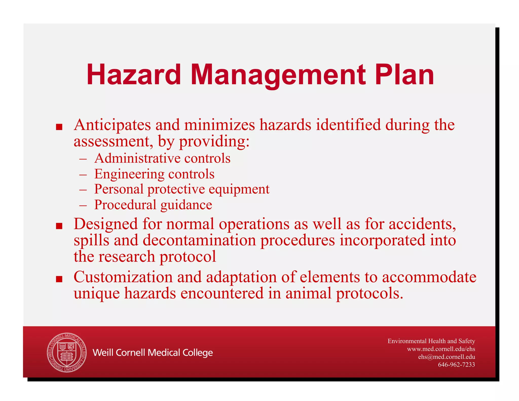 Talley Hazard Assessment Animals | PDF