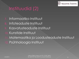 Tallinna ülikool valmis | PPTX