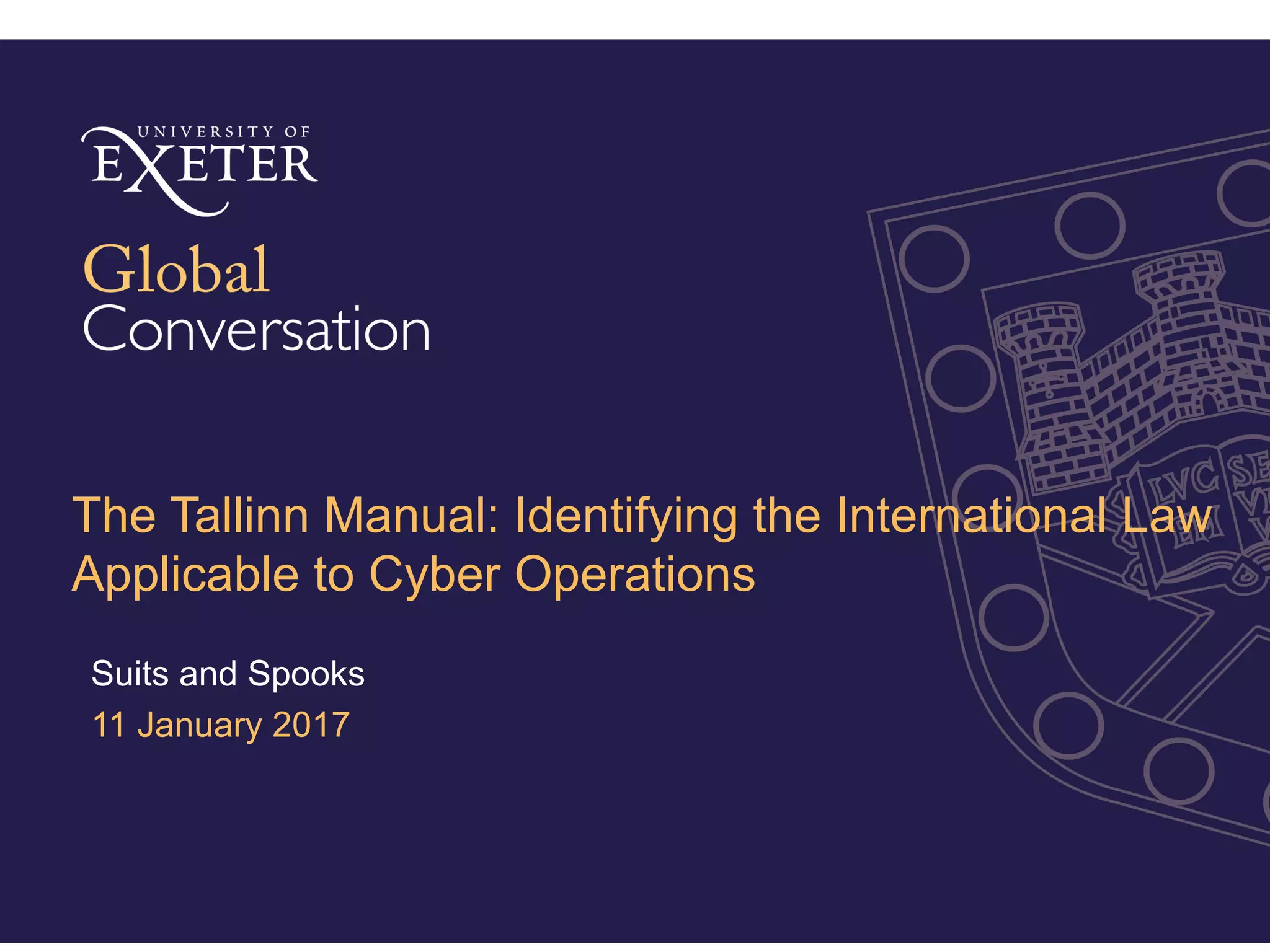 Tallinn manual 2.0 Prof. Michael Schmitt | PDF