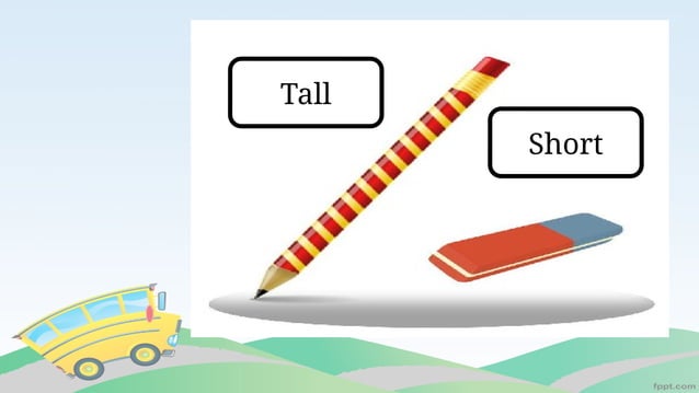 Junior Nursery Lesson all about Tall and short objects | PPTX