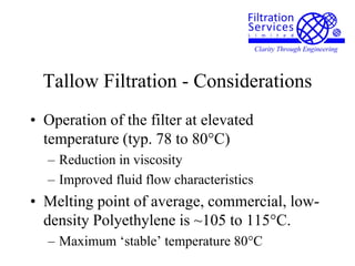 Tallow rotary drum vacuum filter | PDF