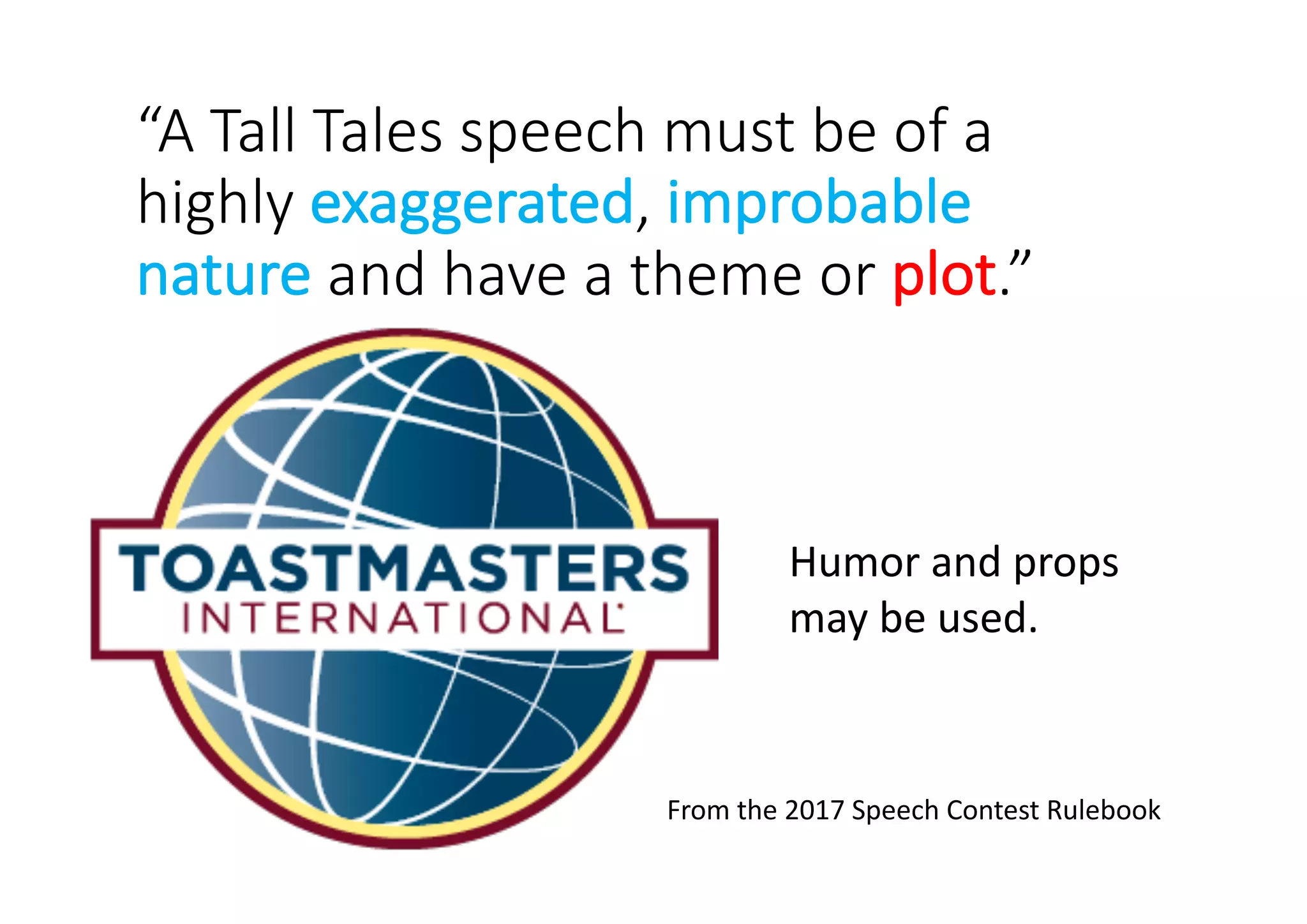 Zero to Hero: A Toastmaster Tall Tale Workshop | PDF