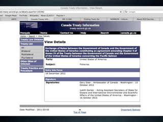 Canadian Treaty Practice | PPT