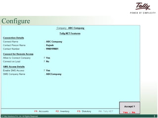 Tally.net remote access_and_sms | PPS
