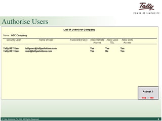 Tally.net remote access_and_sms | PPT