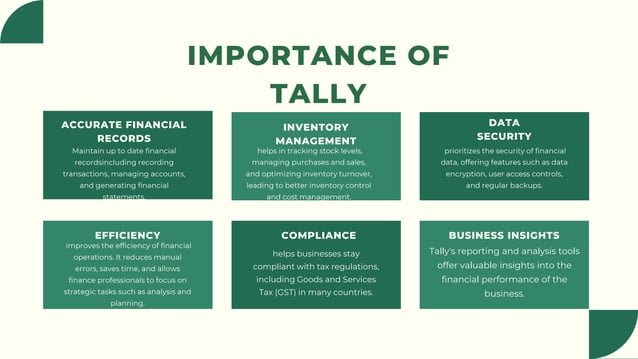 Tally and its advantages, how tally works, disadvantages also | PPTX | Computing | Technology ...