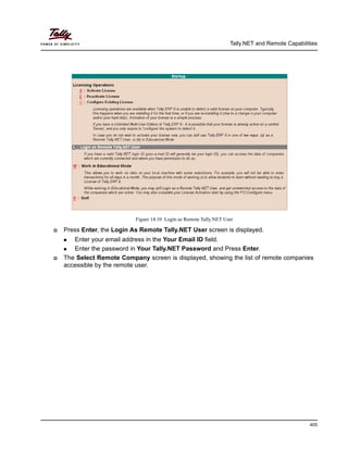 Tally.net and remote capabilities | PDF