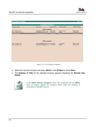 Tally.net and remote capabilities | PDF