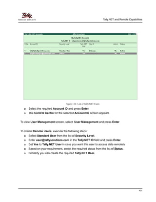 Tally.net and remote capabilities | PDF