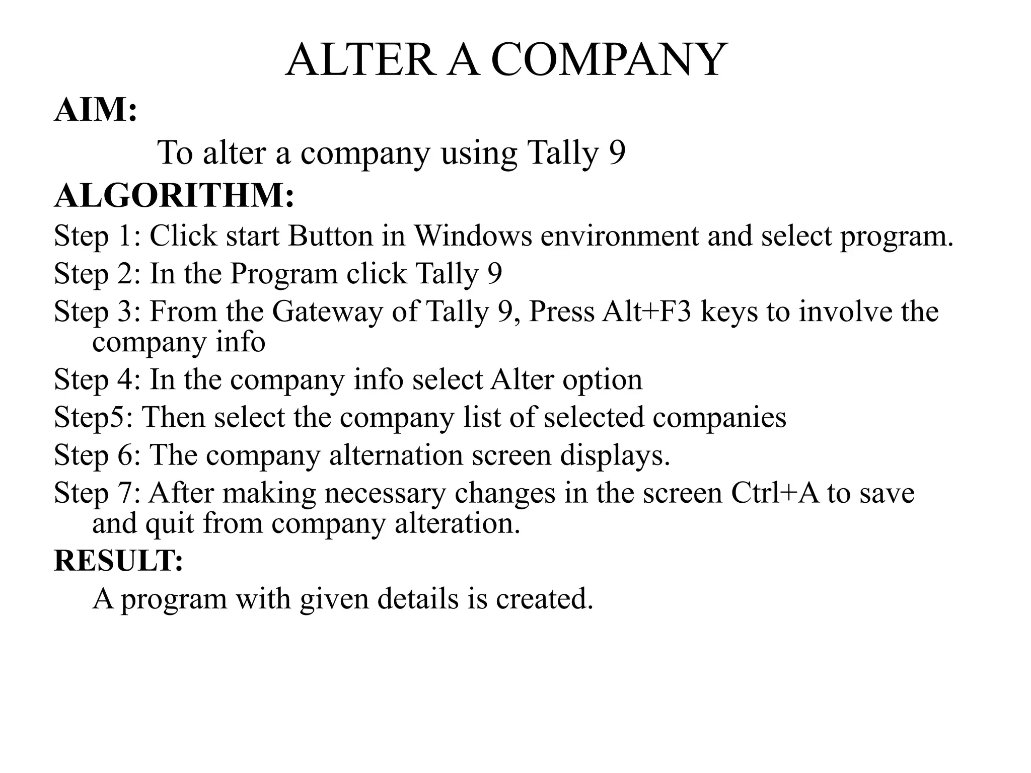 Tally | PPT | Computing | Technology & Computing