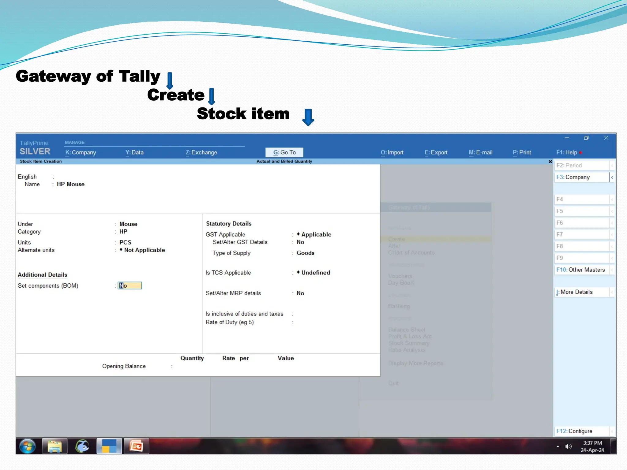 Tally project full detail in powerpoint. | PPT