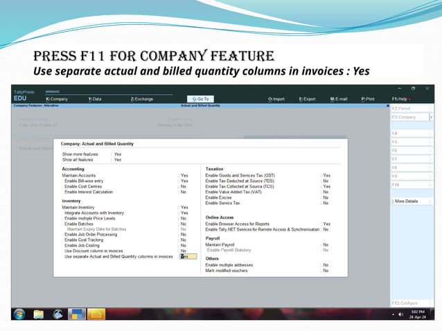 Tally project full detail in powerpoint. | PPT