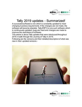 Tally 2019 updates. | DOC