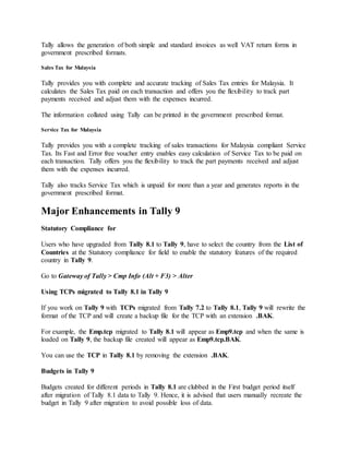 Tally 9 | DOCX