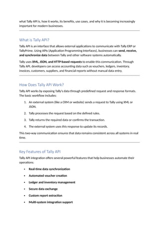 Tally API: A Complete Guide to Integrating Tally with Modern Business ...