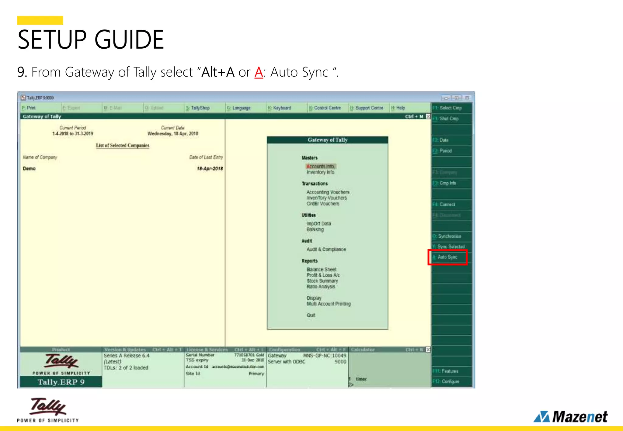 Tally auto synchronization | PPTX