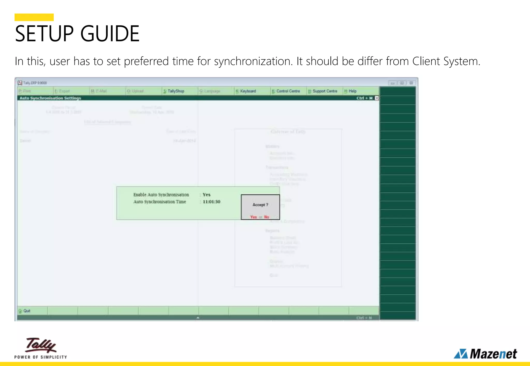 Tally auto synchronization | PPTX