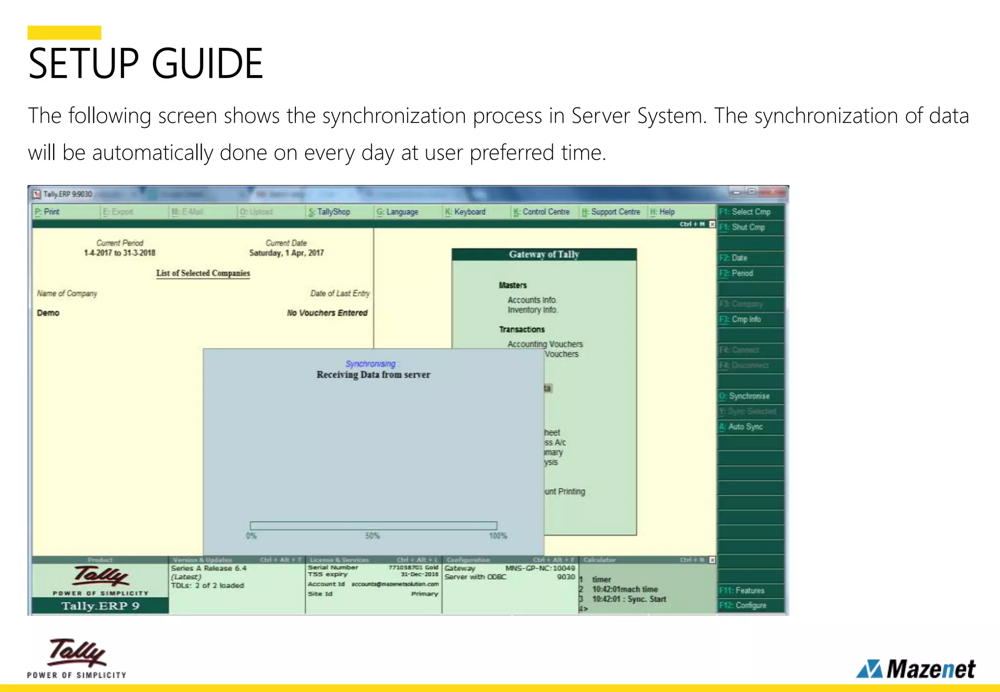 Tally auto synchronization | PPTX