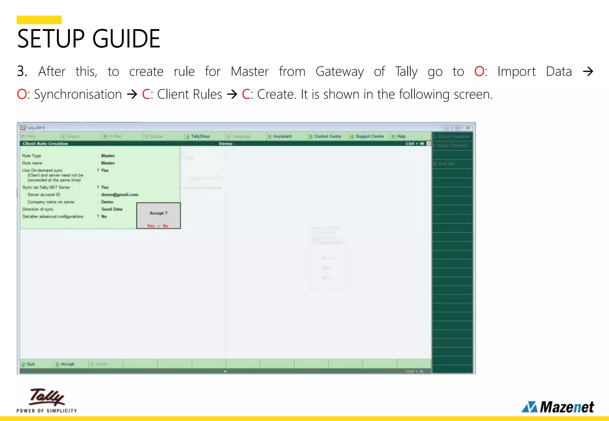 Tally auto synchronization | PPTX