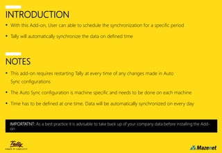 Tally auto synchronization | PPTX