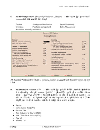 Tally.ERP 9 book by Tally Brains (Technobrains Education Pvt. Ltd.) | PDF