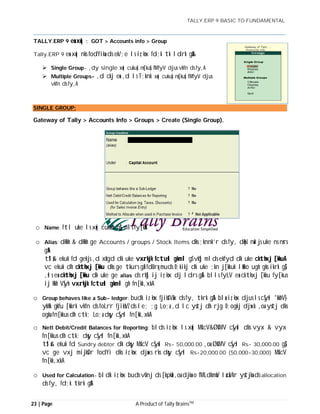 Tally.ERP 9 book by Tally Brains (Technobrains Education Pvt. Ltd.) | PDF