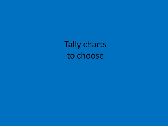 Tally charts to choose | PPTX