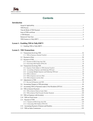 TDS in Tally ERP 9 | PDF