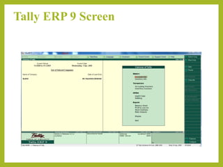 Tally ERP 9-Batch-30 Including All Modul | PPTX