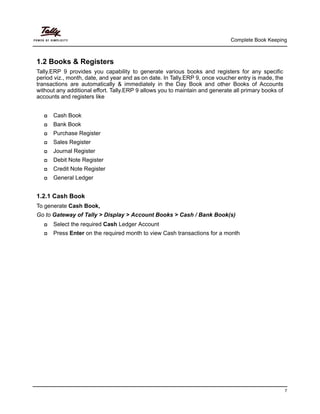 Tally erp 9 product Features | PDF