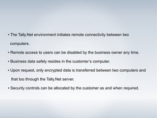 The Remote Access feature of Tally ERP 9 | PPT