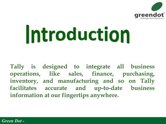 Tally Features | PPTX | Business Accounting & Finance | Business