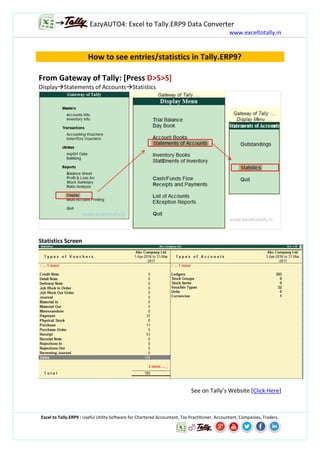 Tally.ERP9 Help & Settings PDF File | PDF