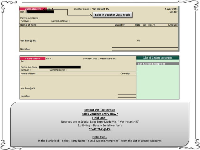 02 Tally instant tax invoice landscape | PPT