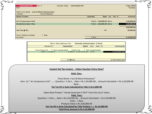 02 Tally instant tax invoice landscape | PPT