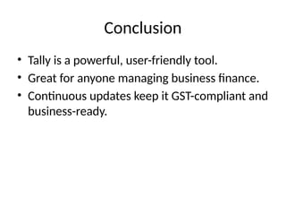 Tally software_Introduction_Presentation | PPTX