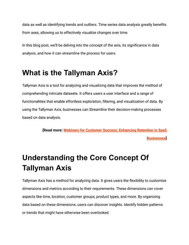 Tallyman Axis The Future of Data Analysis and Visualization | PDF ...