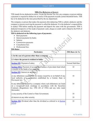 Tally Material with GST | PDF