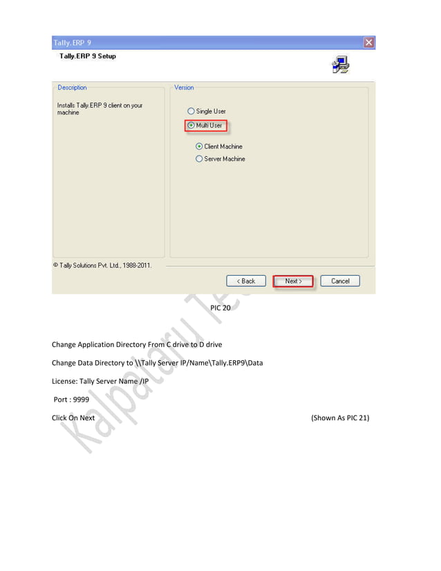 Tally Multi user installation kalpataru | PDF