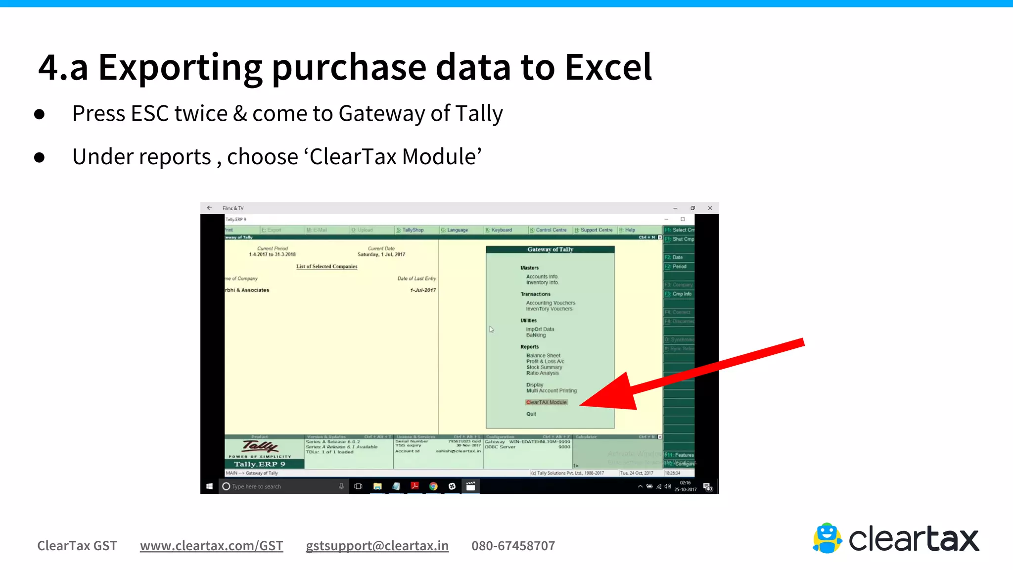 Tally patch for GSTR 2 - ClearTax GST | PDF