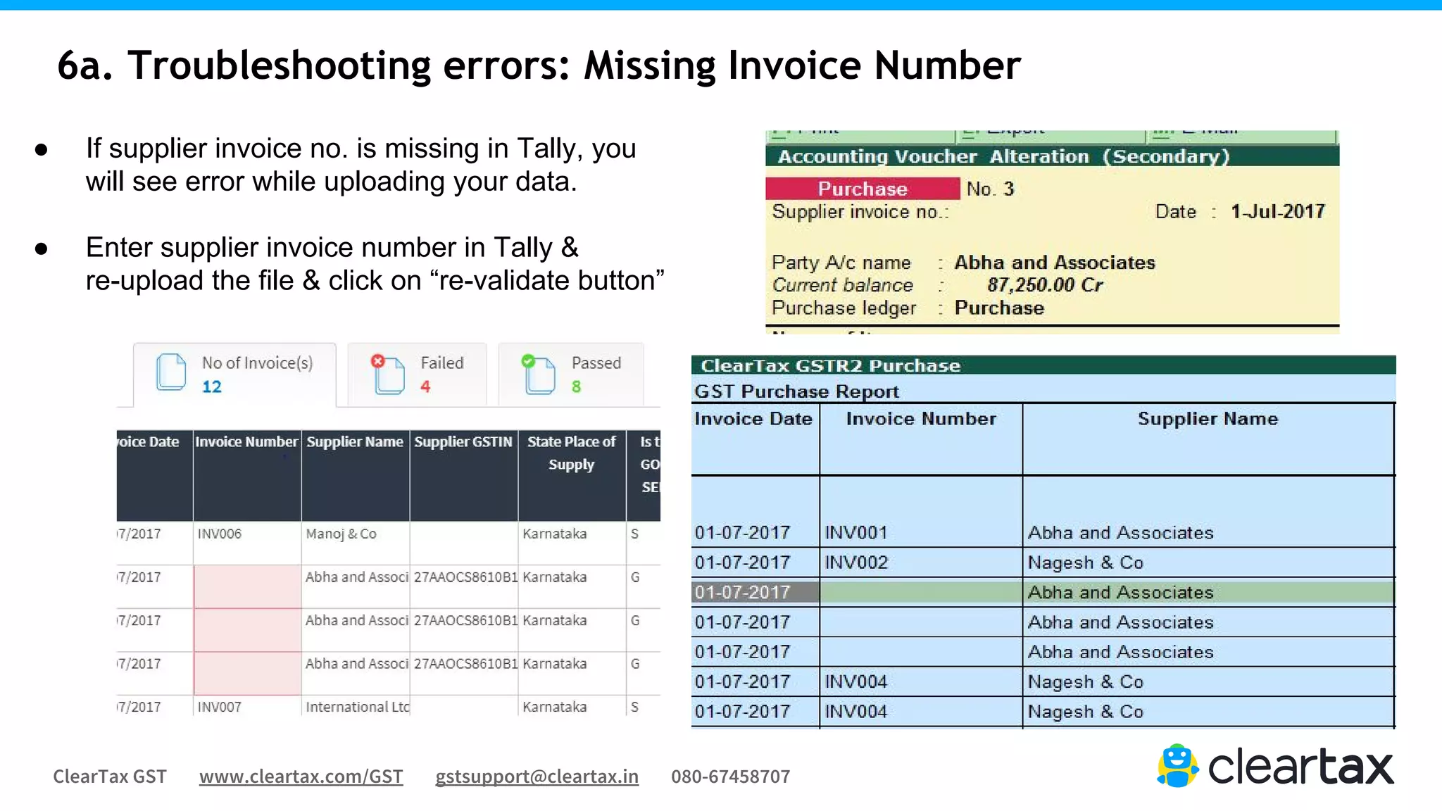 Tally patch for GSTR 2 - ClearTax GST | PDF