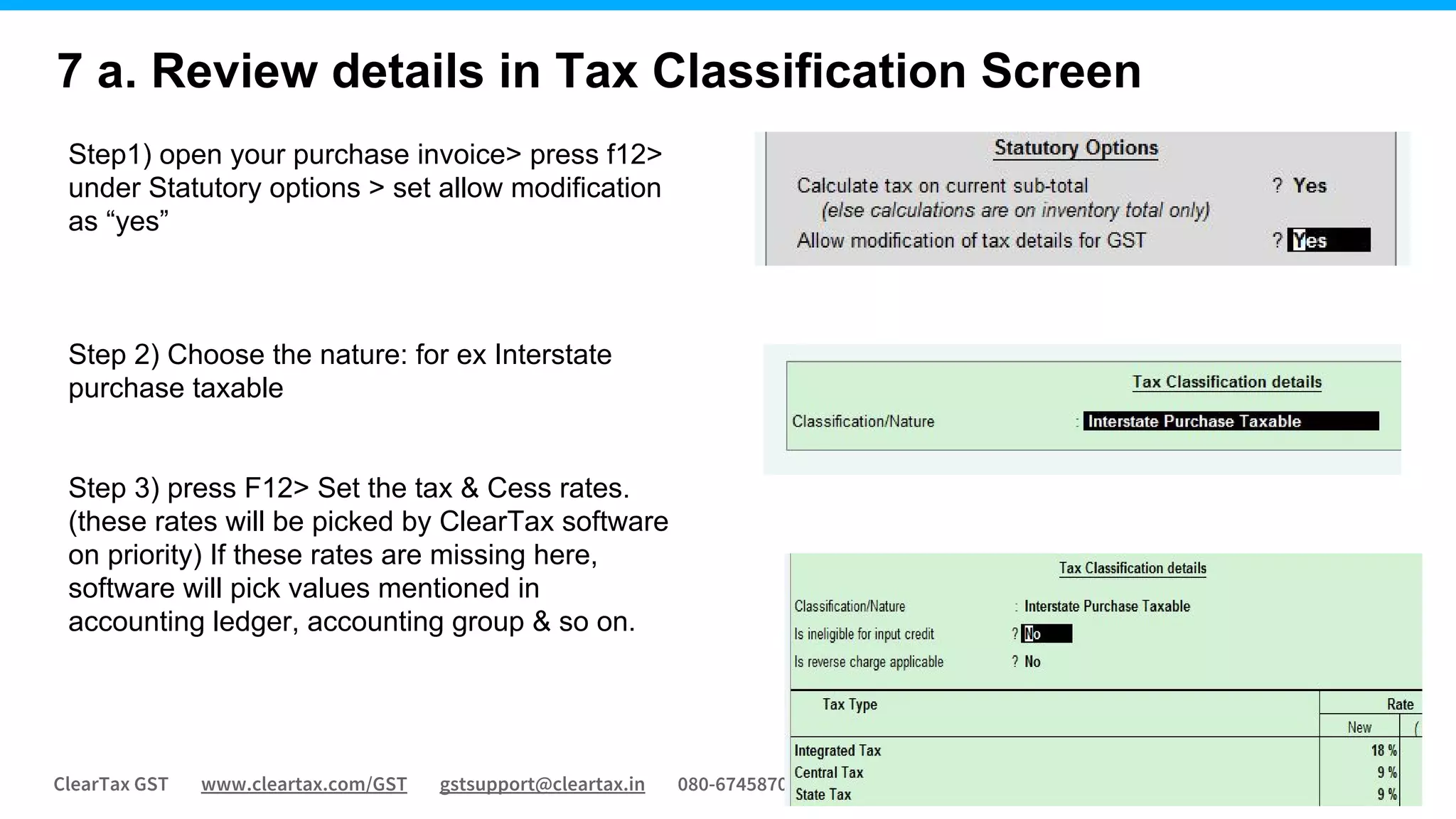 Tally patch for GSTR 2 - ClearTax GST | PDF