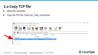 Tally patch for GSTR 2 - ClearTax GST | PDF