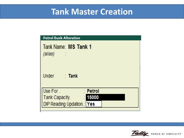 Tally Petrol Pump presentation | PPSX