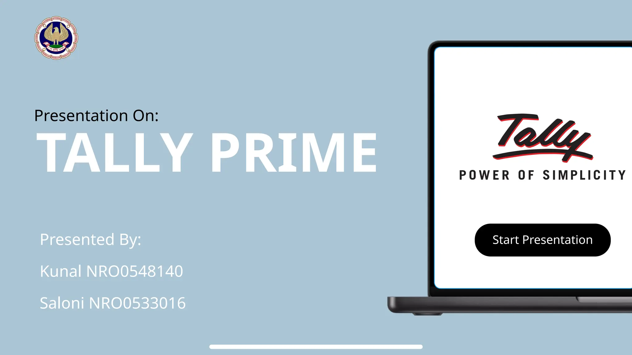 Tally Prime Powerpoint For CA ITT training | PPTX